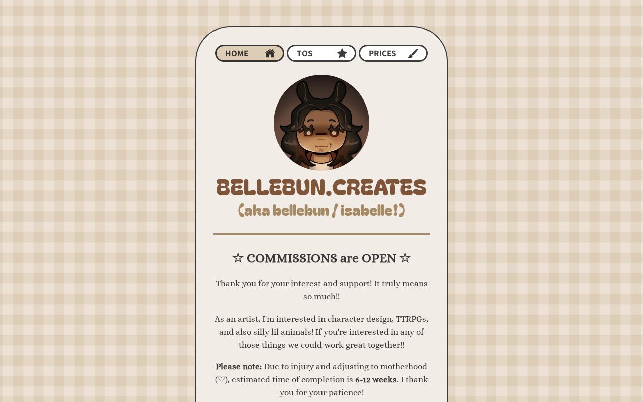 bellebun's commissions